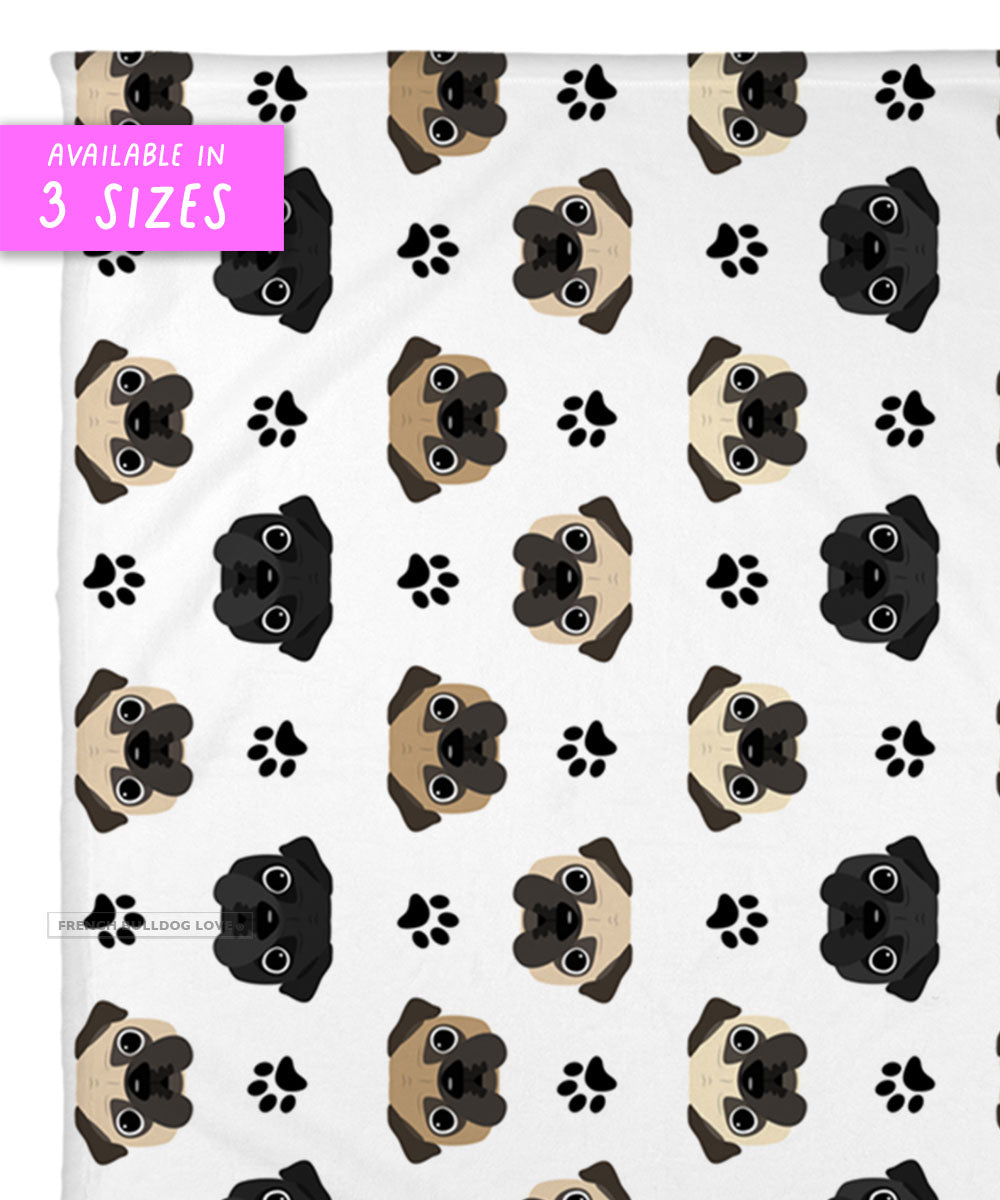 The Classic Pug Fleece Blanket – French Bulldog Love