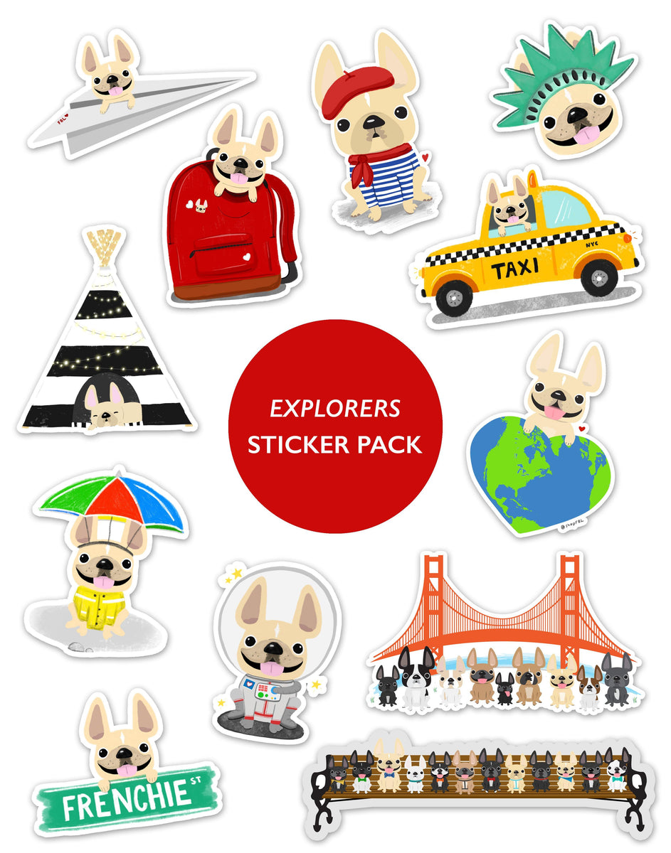 EXPLORERS STICKER PACK - Set of 12 - Waterproof Vinyl Stickers – French ...