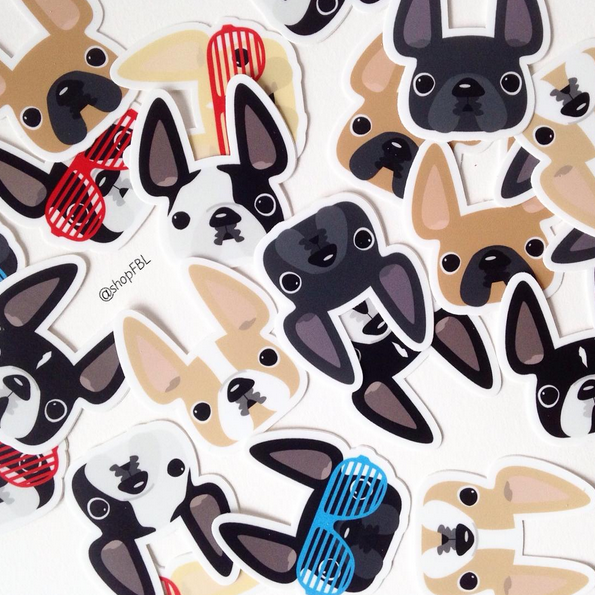 White Spotted / French Bulldog Mini Sticker – French Bulldog Love