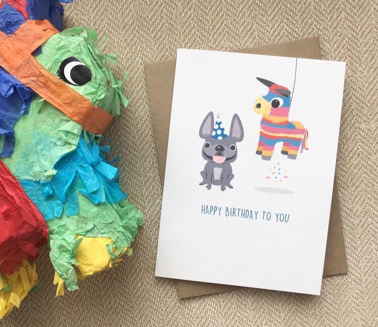 Birthday Pinata - French Bulldog Birthday Card – French Bulldog Love