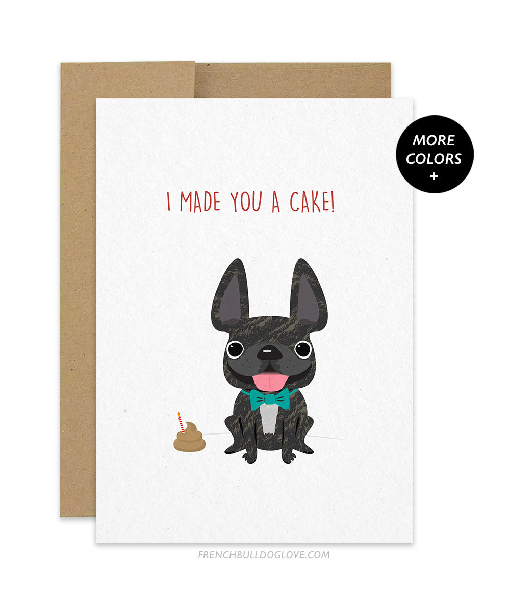 Poop Cake - Birthday Card – French Bulldog Love